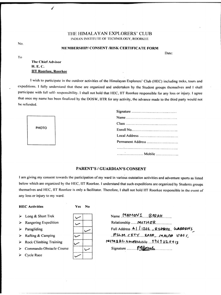HEC Consent Form | PDF