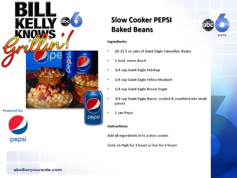 Pepsi Baked Beans | PDF