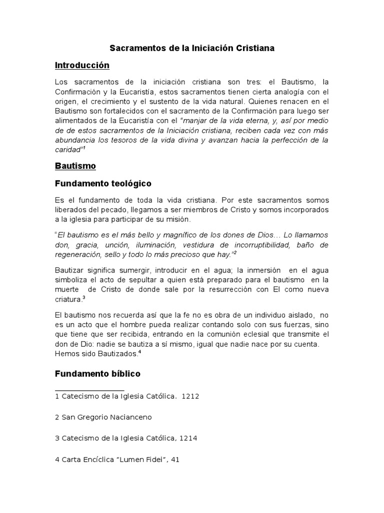 Sacramentos de La Iniciación Cristiana | PDF | Confirmación | eucaristía