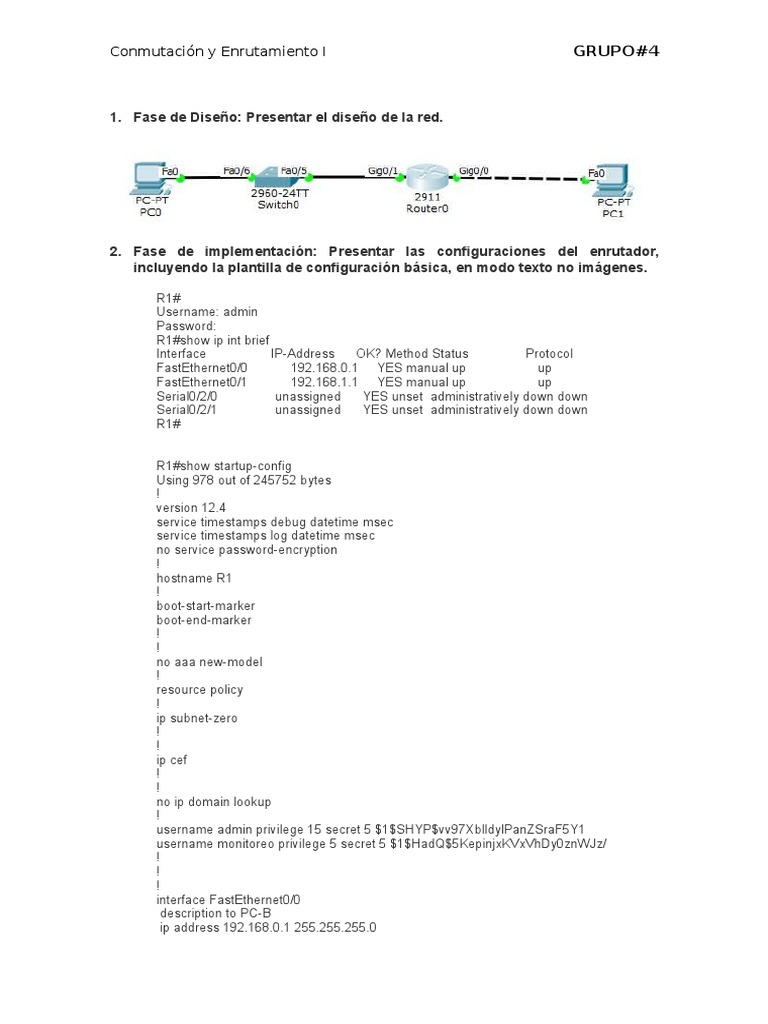 CE1 Práctica de Laboratorio#1 Configuración de Los Parámetros Básicos Del Router Con La CLI Del ...