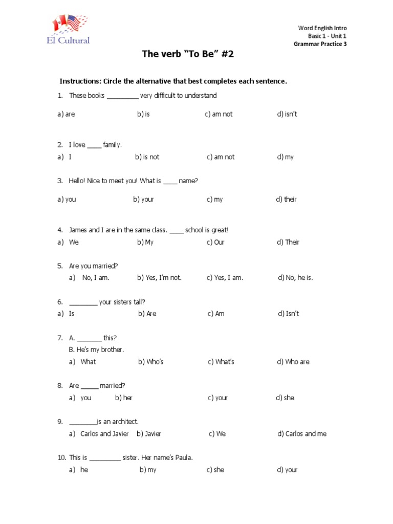 B01 UNIT 1 Grammar Practice 3 PDF PDF