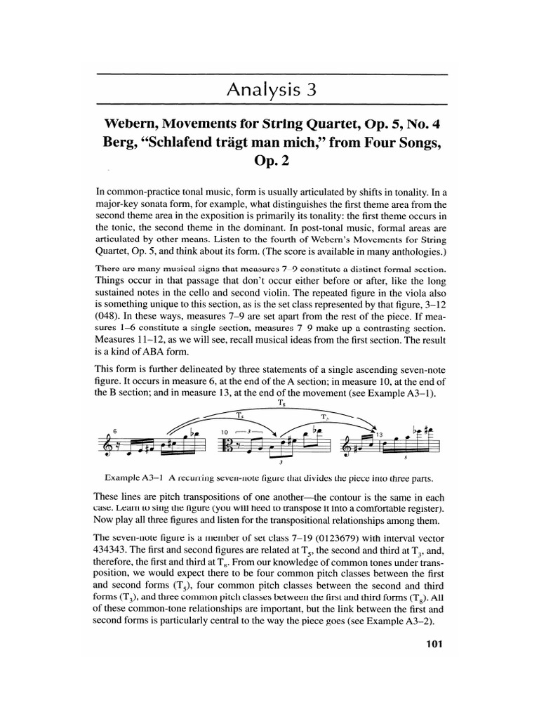 Straus Análisis Webern Op 5 PDF | PDF