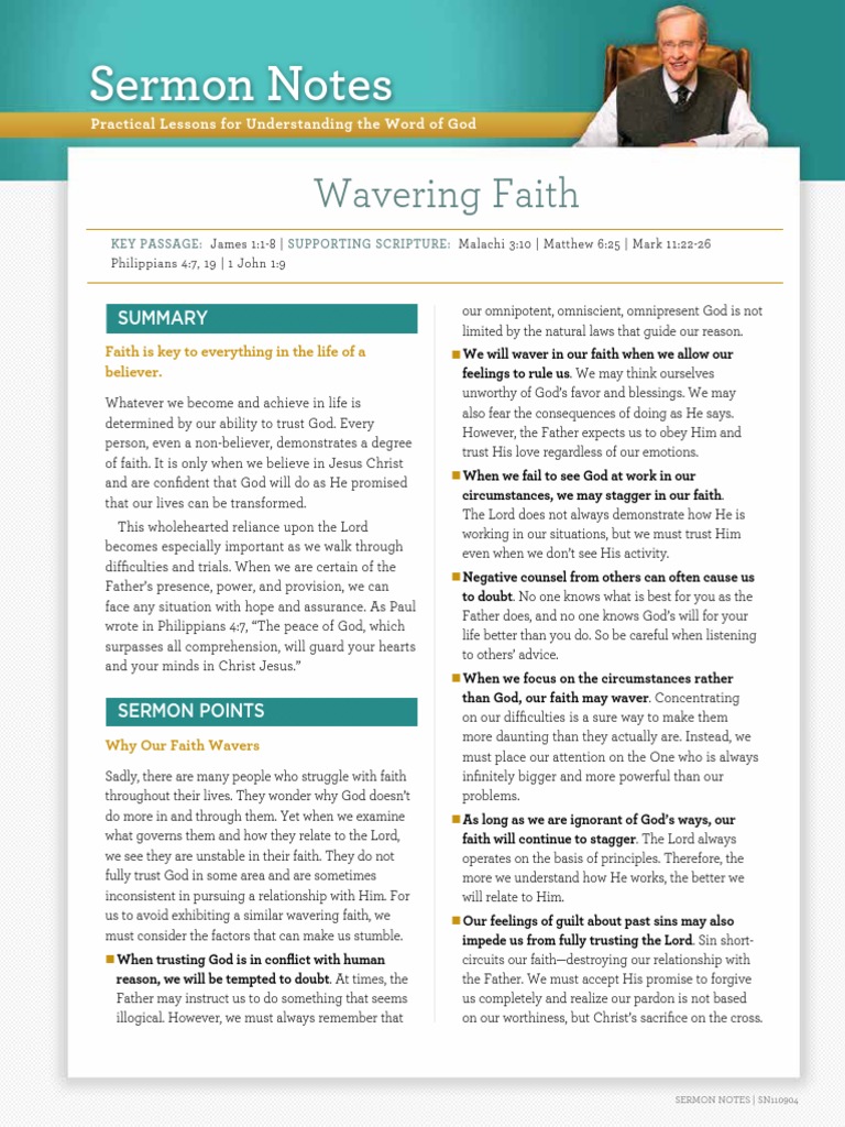 Wavering Faith Text | PDF | Assurance (Theology) | Faith