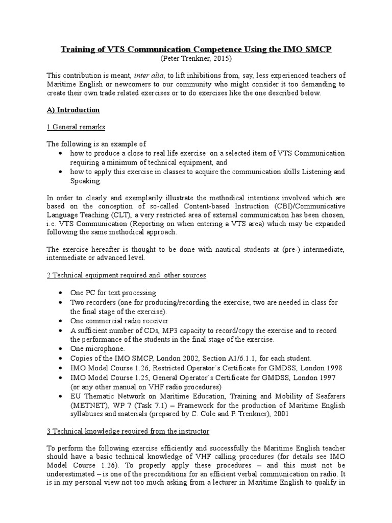 VTS Communication | PDF | Water Transport | Communication