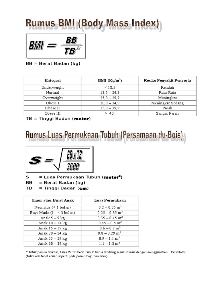 Rumus Bmi | PDF