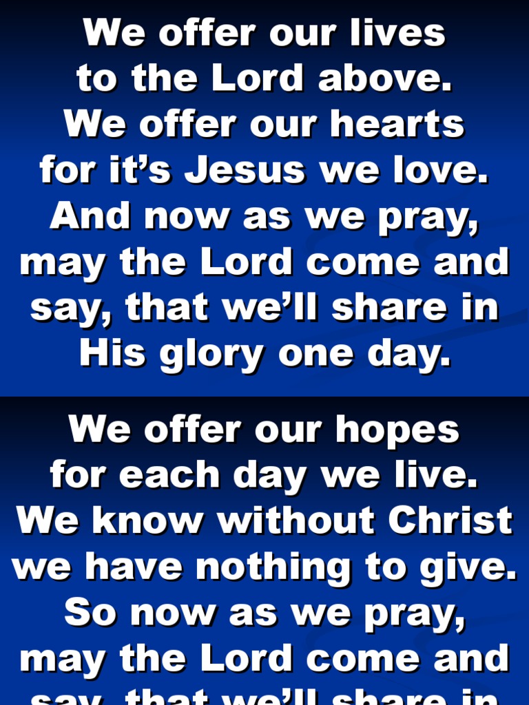 We Offer Our Lives | PDF