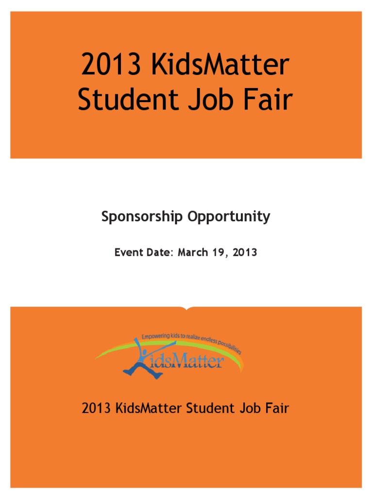 Job Fair Sponsor Proposal 2013 | PDF | Sponsor (Commercial) | Employment