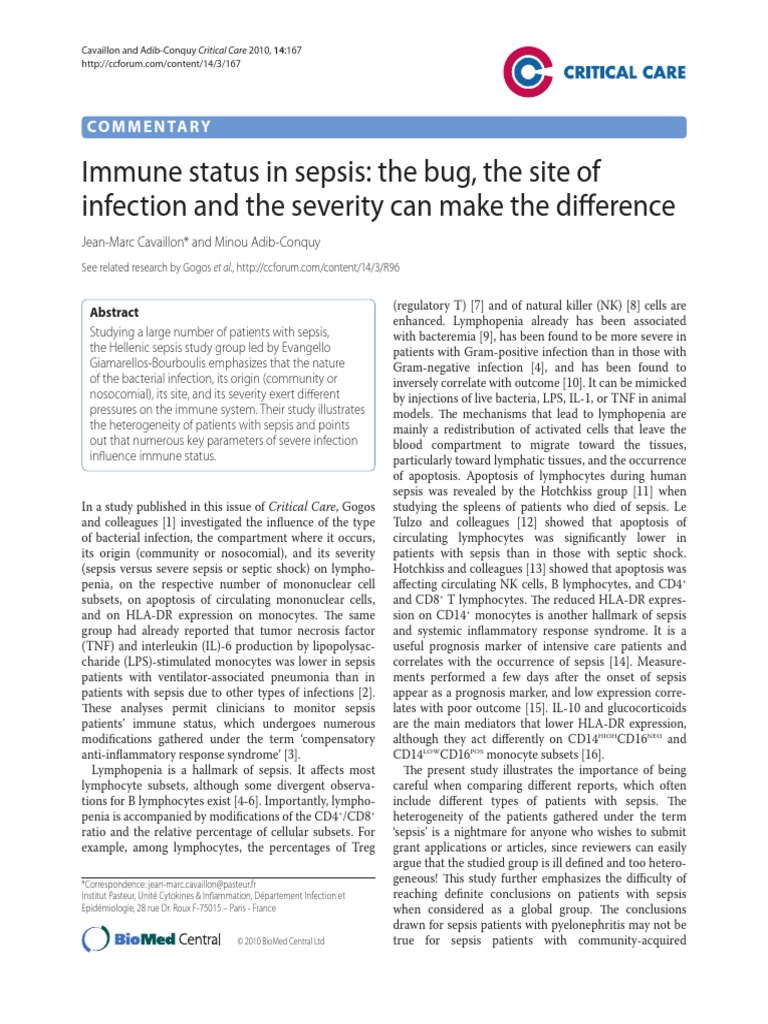 Sepsis | PDF | Sepsis | Natural Killer Cell
