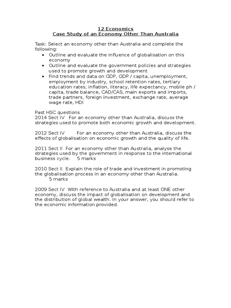 12 Economics Case Study | PDF | Globalization | Economy Of India
