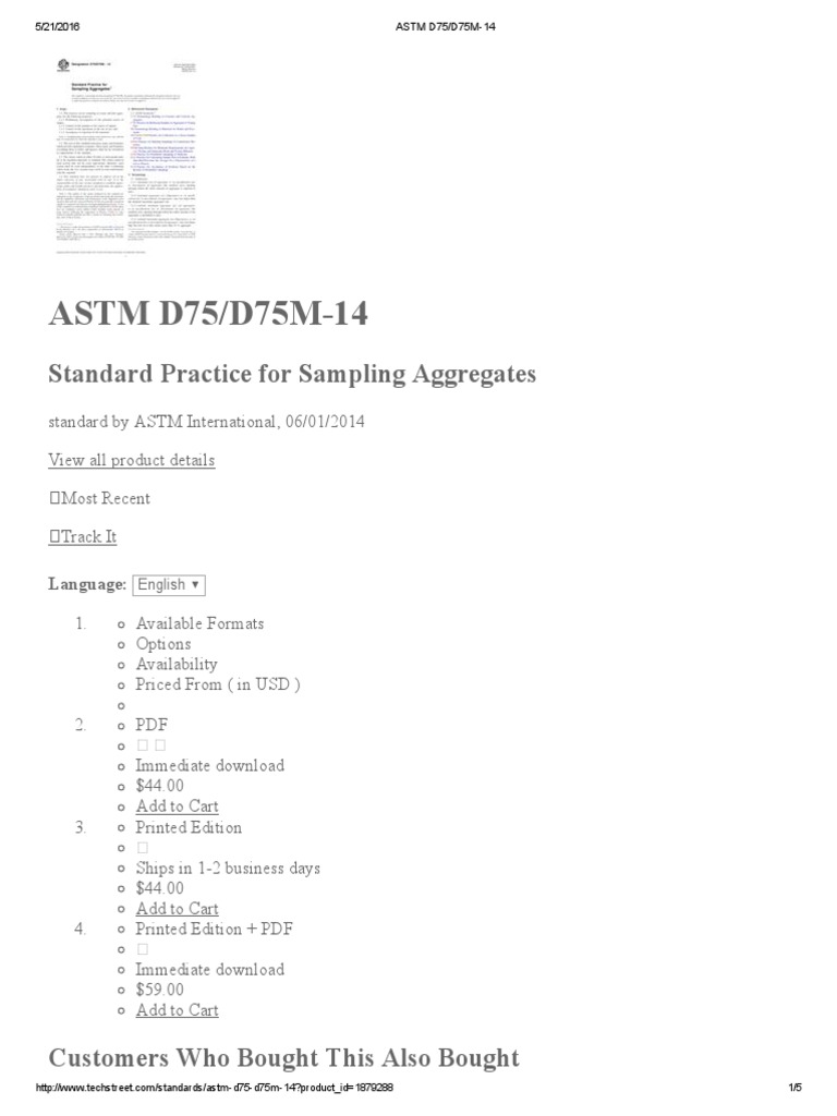 Astm D75 - D75M-14 | PDF | Safety | Portable Document Format