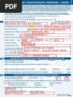 Incoming Passenger Card For Australia | PDF | Australia | Passport