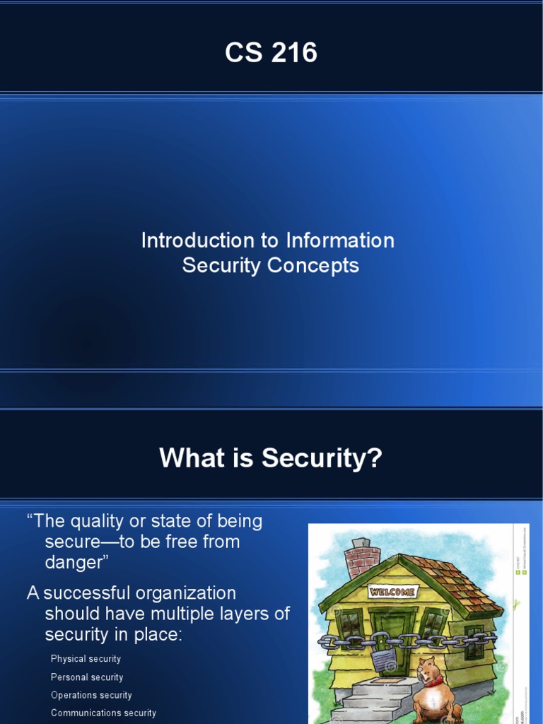 Lecture 1 - Security Concepts | PDF | Vulnerability (Computing) | Computer Security