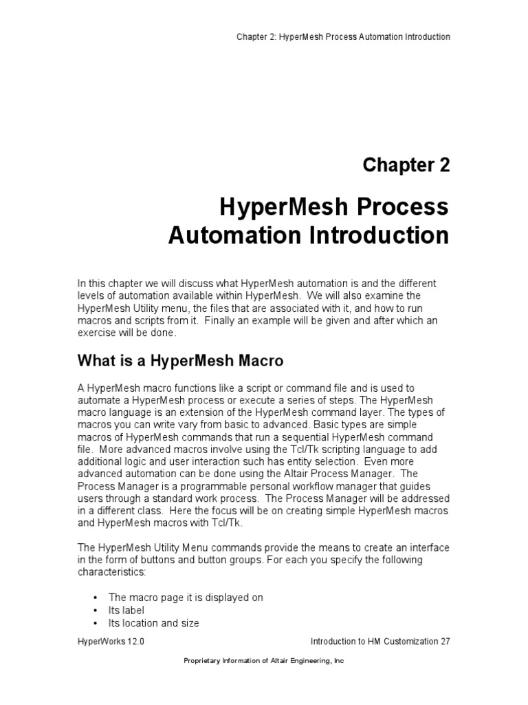 HyperMesh Process Automation | PDF | Scripting Language | Tab (Gui)