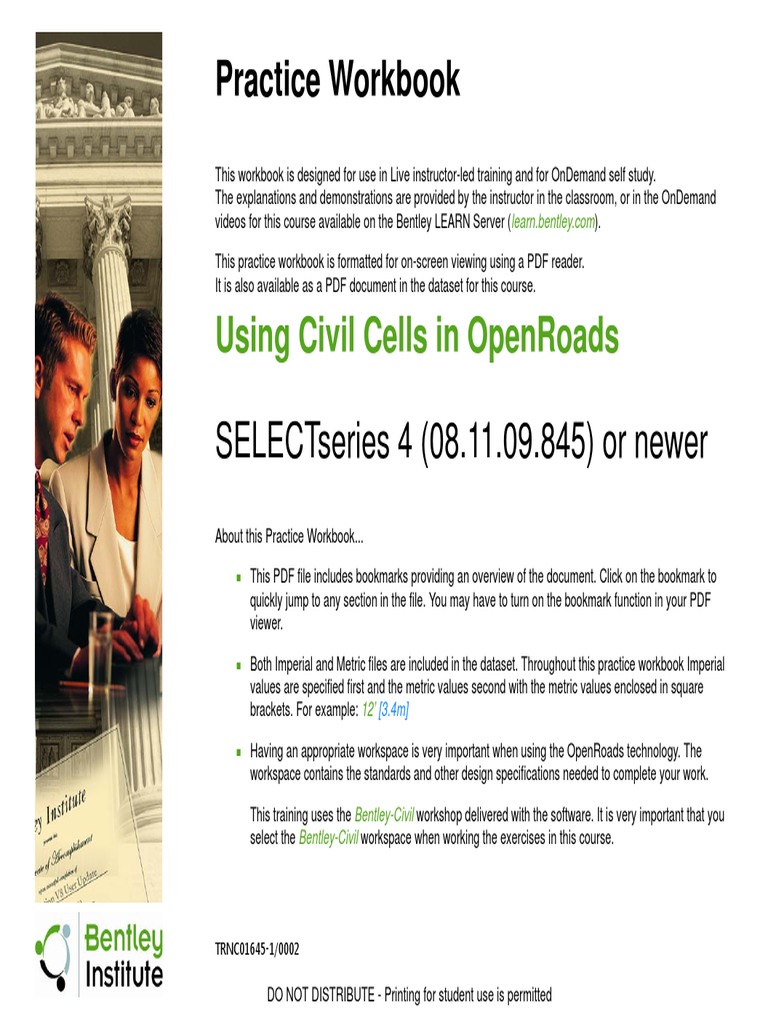 Using Civil Cells in OpenRoads-Practice Workbook-TRNC01645-10002 | PDF ...