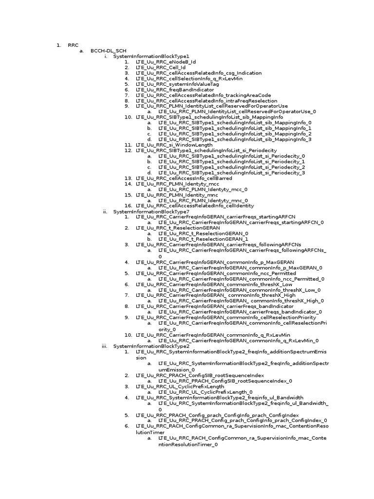 RRC Connection Signalling Flow | PDF