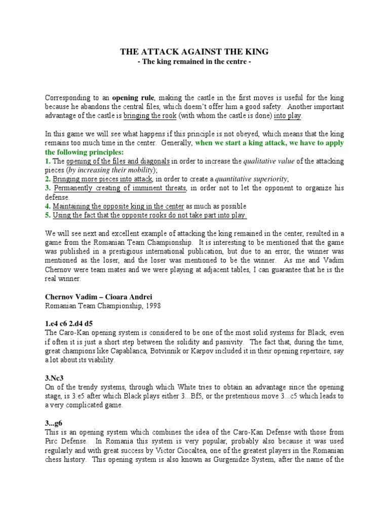 ICS King 01 | PDF | Chess Openings | Chess