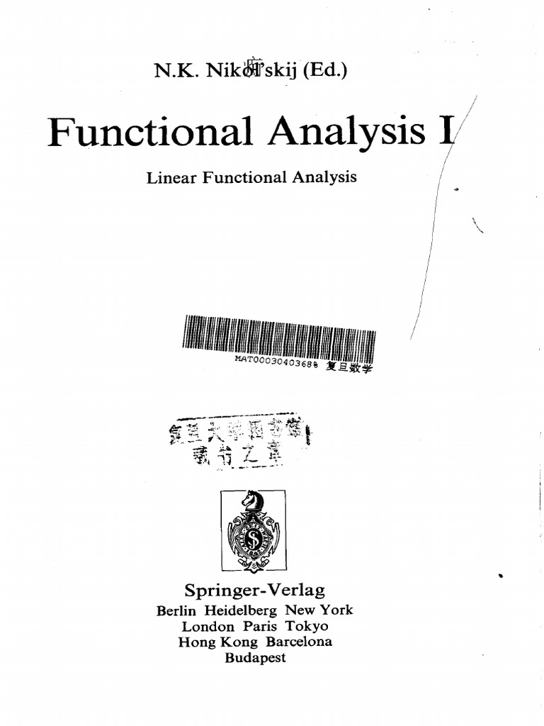 Functional Analysis I PDF | PDF | Measure (Mathematics) | Operator ...