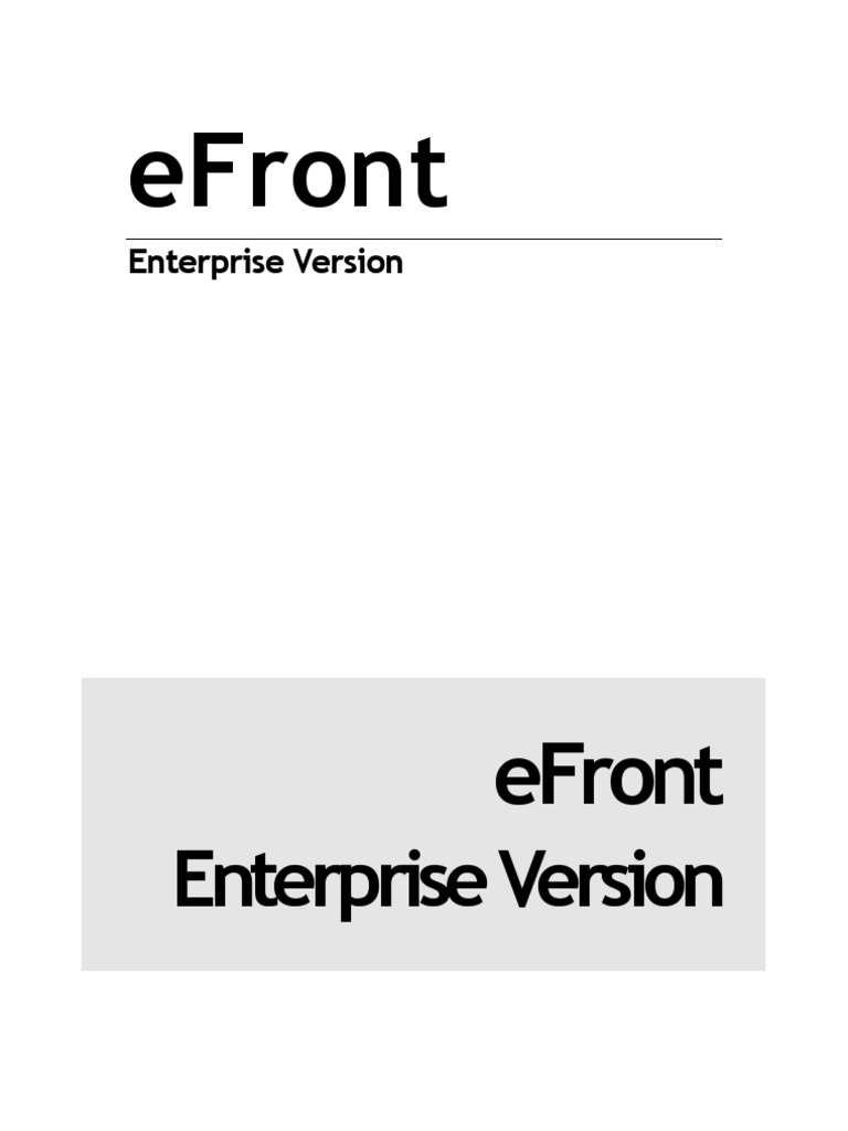 Efront LMS/LCMS Enterprise Manual (En) | PDF | Tab (Gui) | Computer File