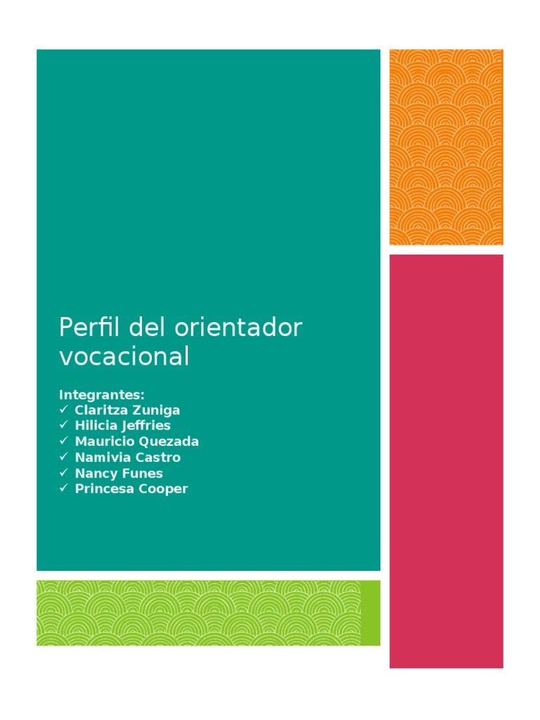 El Perfil Del Orientador Vocacional | Conocimiento | Toma de decisiones