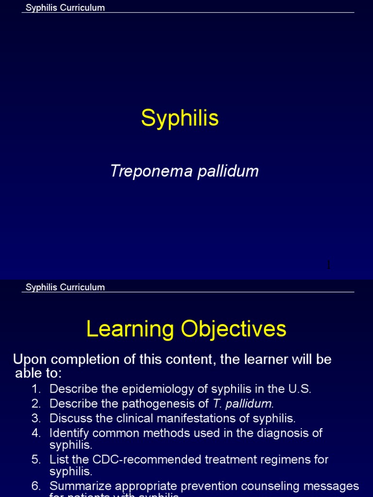 Syphilis Slides | Download Free PDF | Sexually Transmitted Infection ...