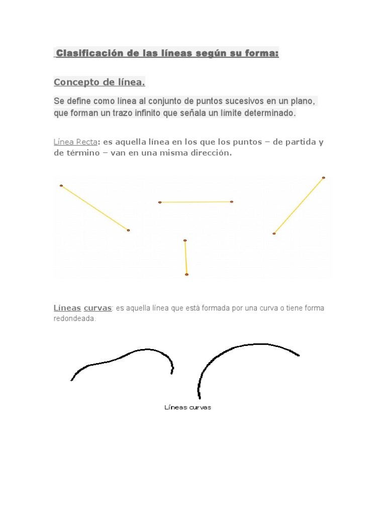 Clasificación de Las Líneas Según Su Forma | PDF