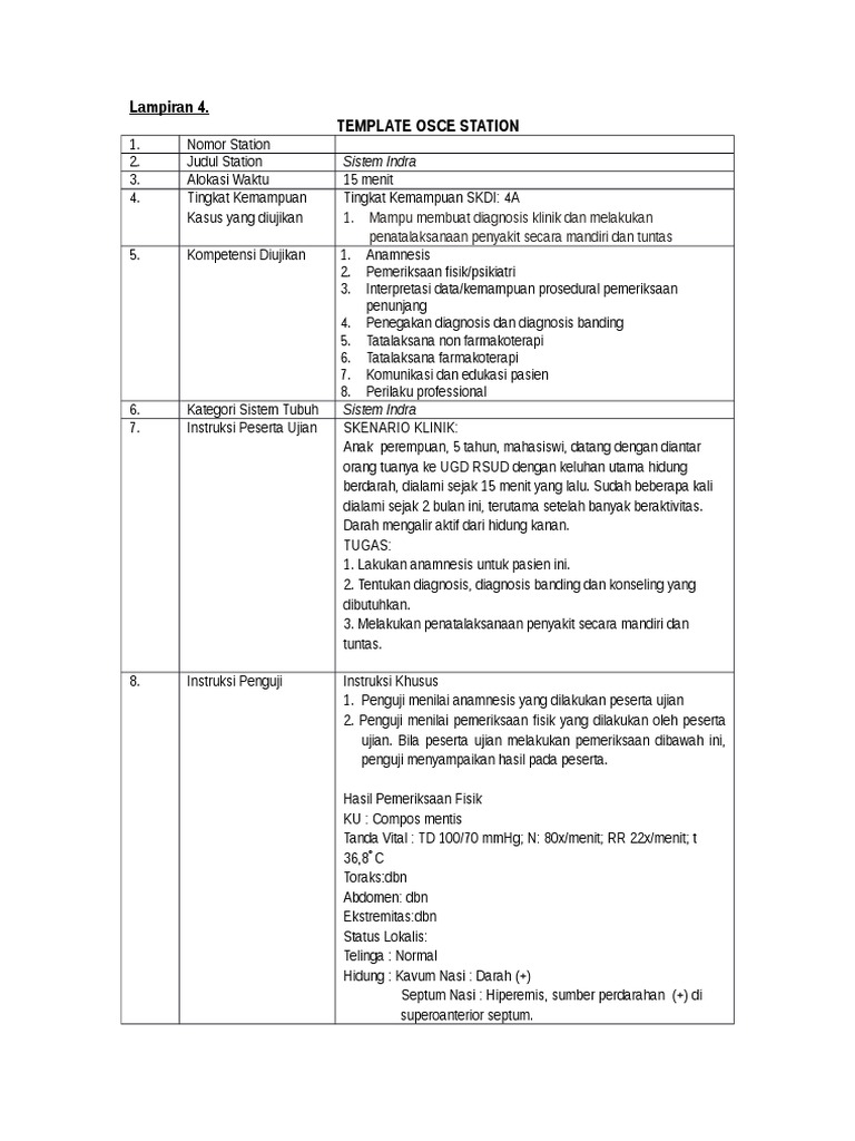 Template Epistaksis DR - Devira | PDF | Pengembangan Diri | Kesehatan Holistik