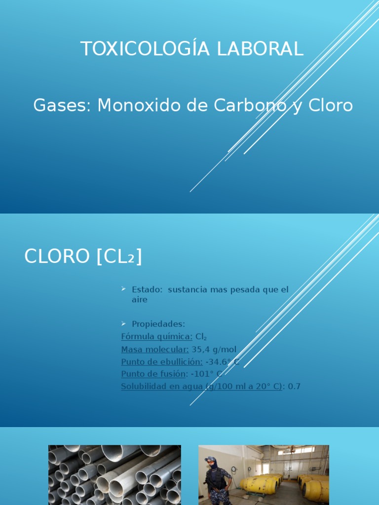 Toxicologica Cloro y Monoxido | PDF | Horno | Oxígeno