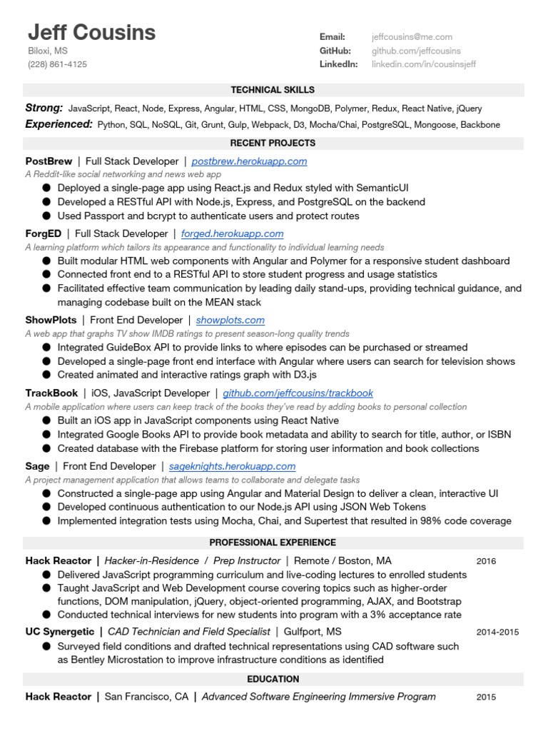 Jeff-Cousins-Resume.pdf | Java Script | Application Programming ... Jeff-Cousins-Resume.pdf | Java Script | Application Programming ...