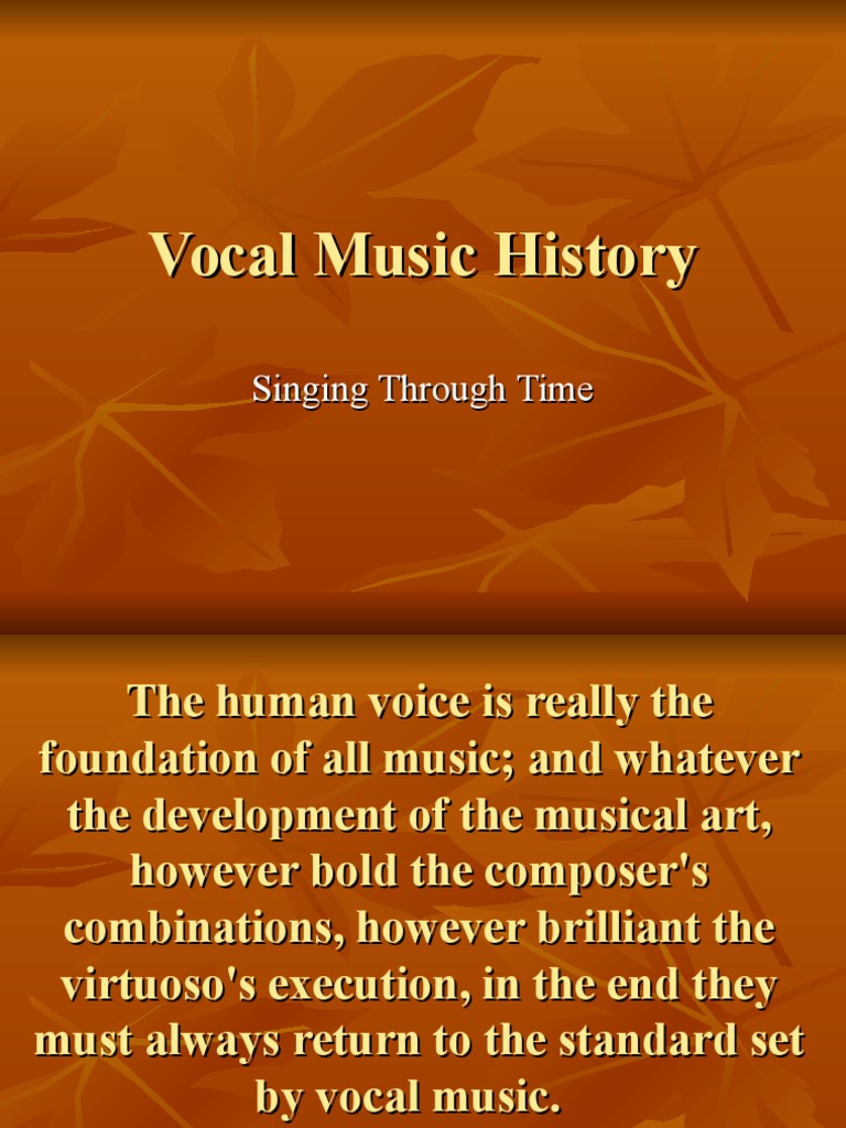 Vocal Music History | PDF | Musicology | Vocal Music
