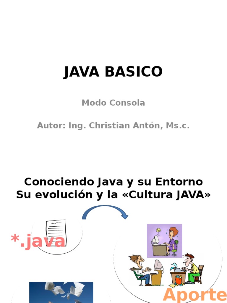 JAVA BASICO Modo Consola Introduccion | Java (lenguaje de programación ...