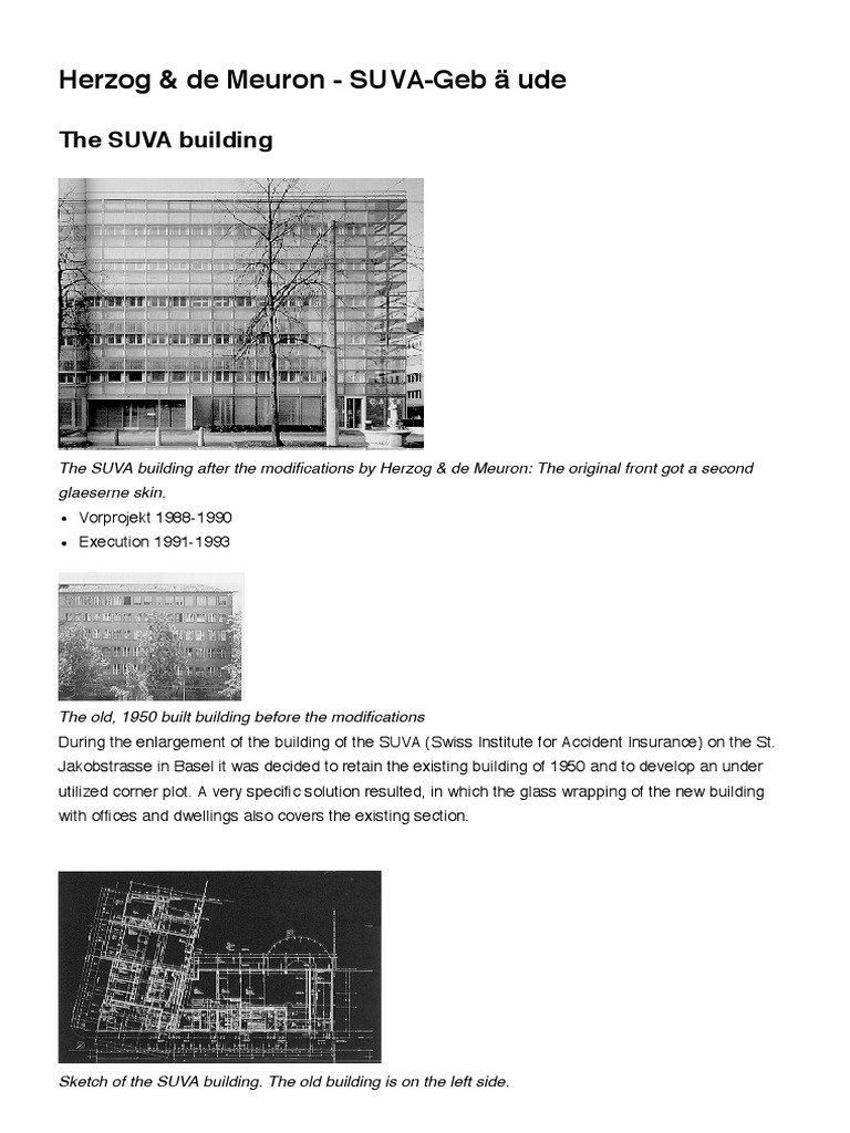 SUVA Building Renovation in Basel | PDF | Technology & Engineering