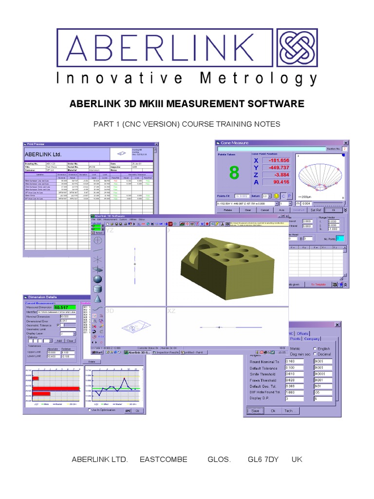 ABERLINK 3D (Measurement Software) PDF | PDF | Rotation | Cartesian ...