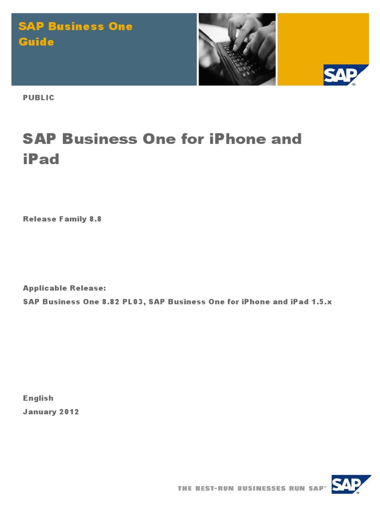 SAP B1 MobileApp Guide | PDF | I Phone | I Pad