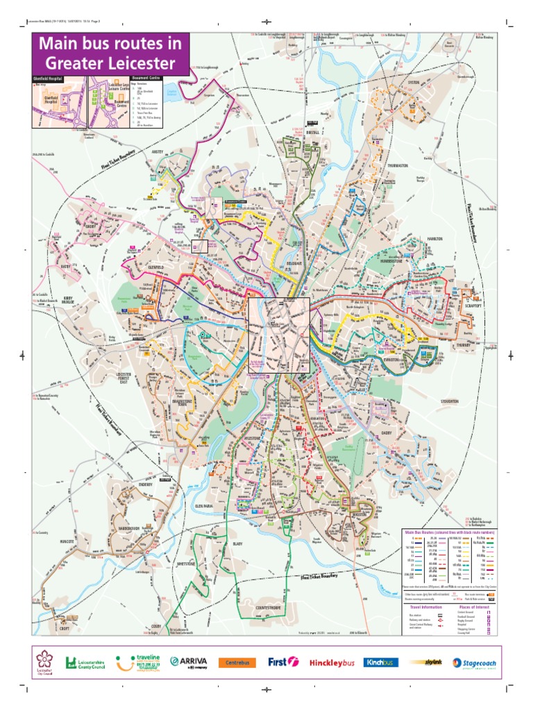 Leicester Bus Routes Overview Map | PDF | Bus Transport | Business