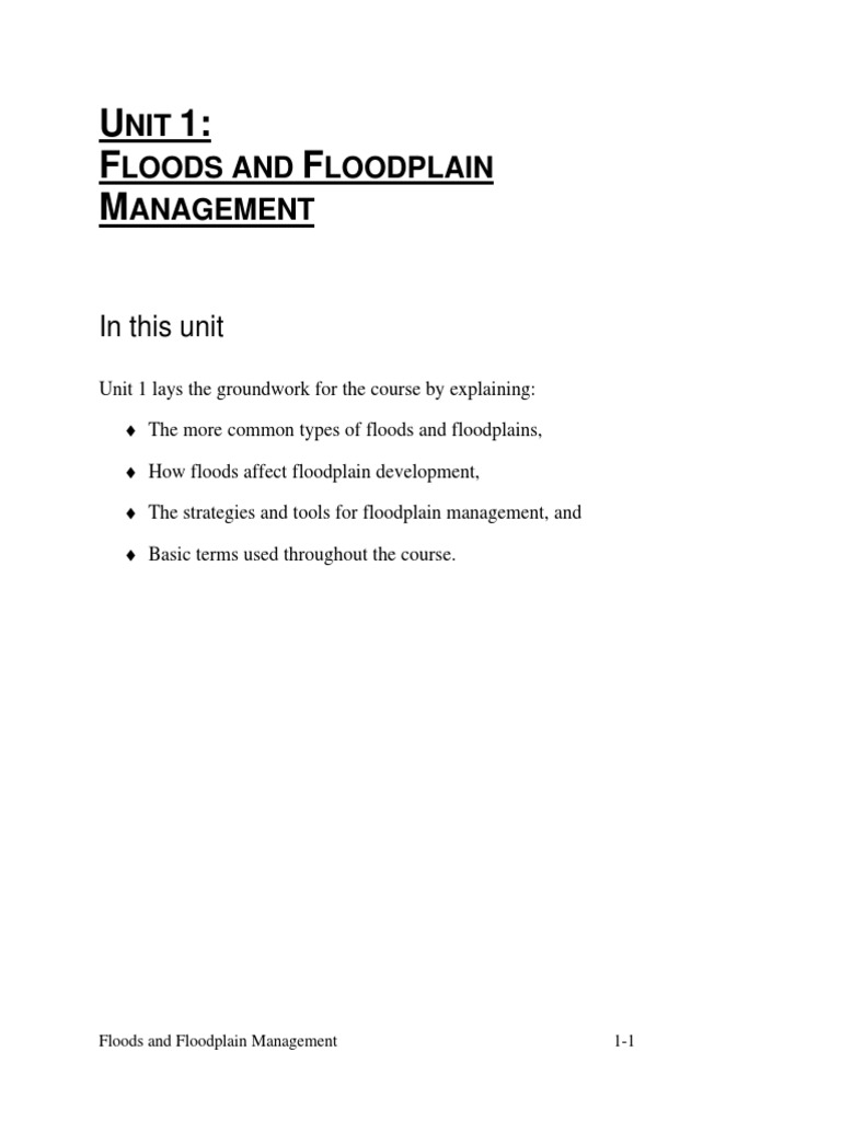 Floods and Floodplain Management | PDF | Floodplain | Flood