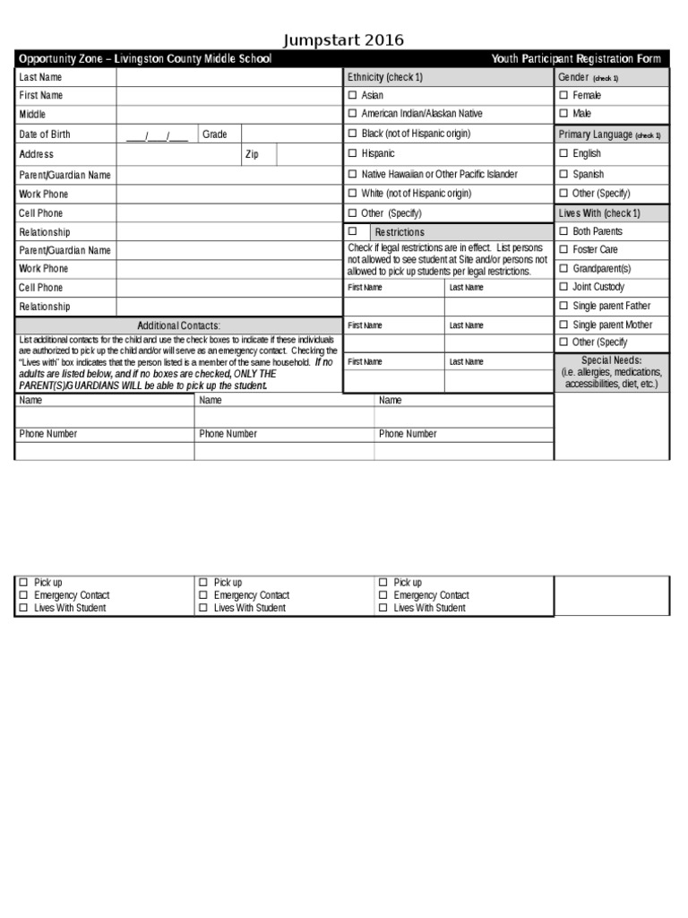 Jumpstart Application | PDF | Race And Ethnicity In The United States ...