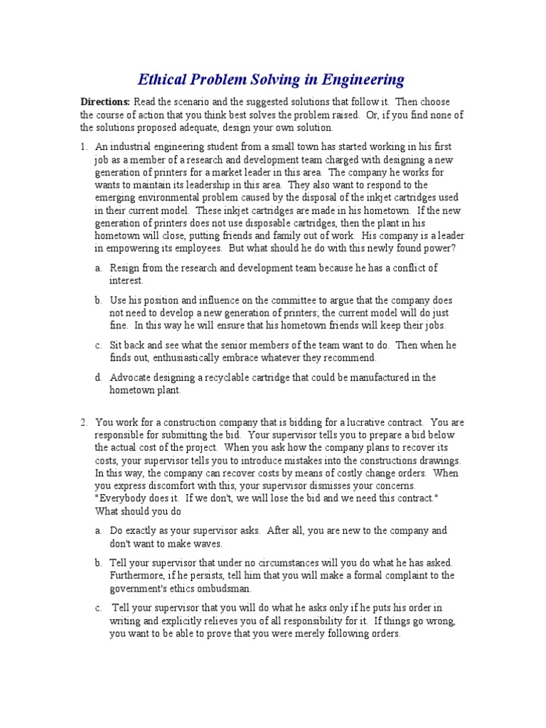 Ethical Problem Solving in Engineering | PDF | Expert Witness | Lawyer