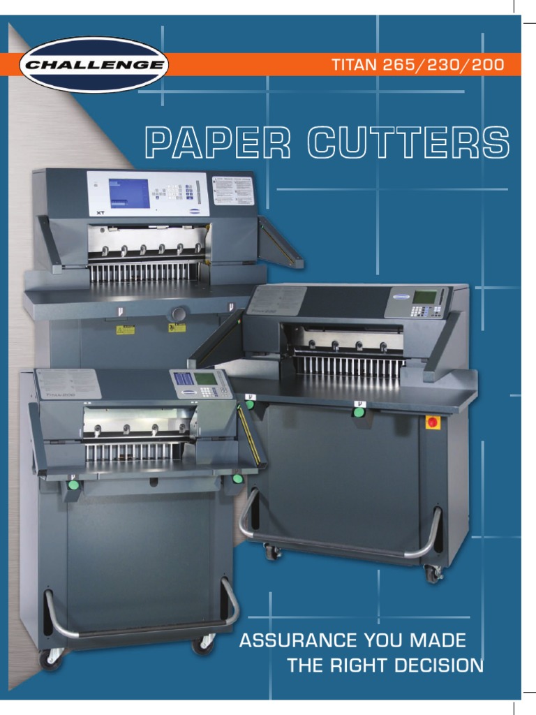 Titan 265 - 230 - 200 - Challenge Machinery | PDF | Manufactured Goods ...