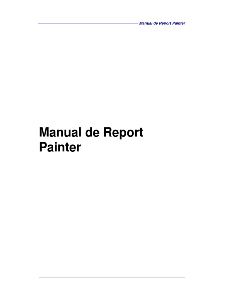 Manual de Report Painter | PDF | Tabla (base de datos) | Ventana (informática)
