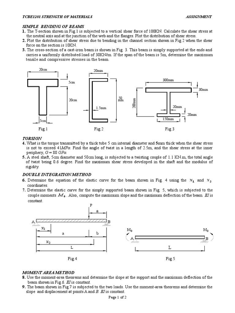 Assignment | PDF | Beam (Structure) | Bending
