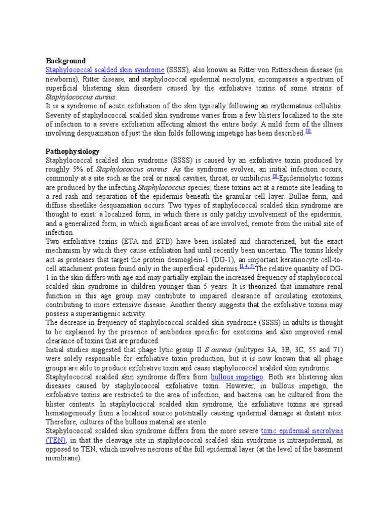 Staphylococcus Scalded Skin Syndrome | PDF | Staphylococcus Aureus ...