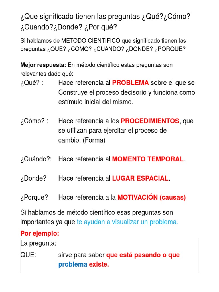 Que Significado Tienen Las Preguntas, Que | PDF | Noticias ...