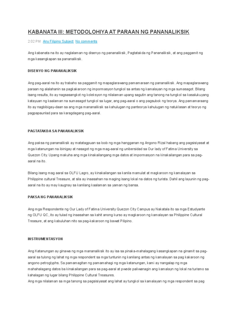 Metodolohiya | PDF
