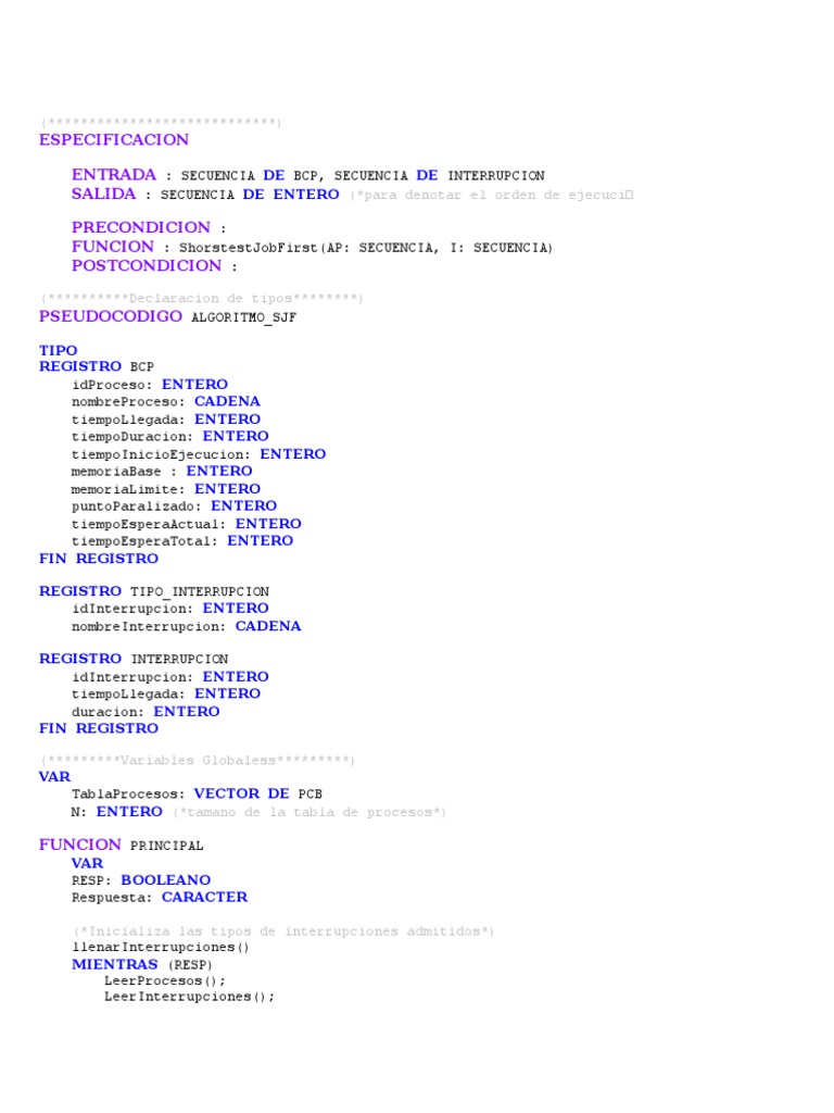 Algoritmo SJF | PDF | Informática teórica | Conceptos matemáticos