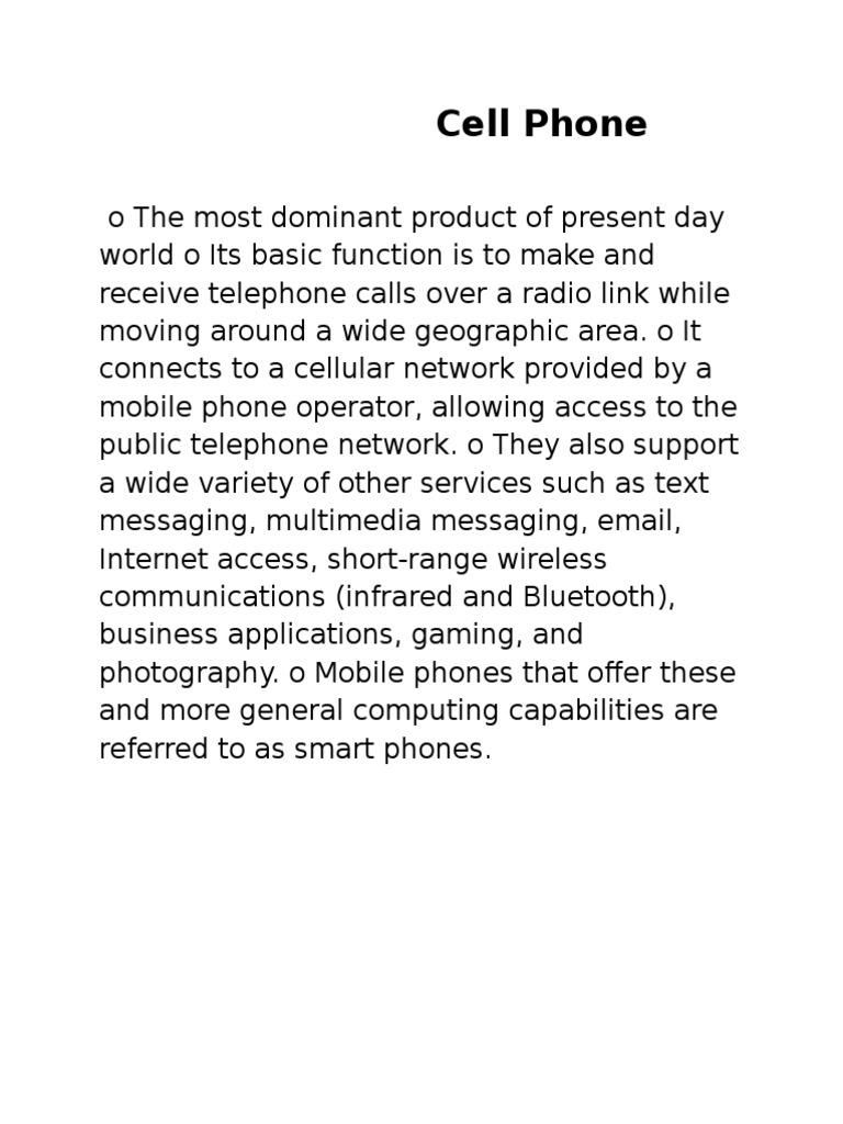 Cell Phone | PDF