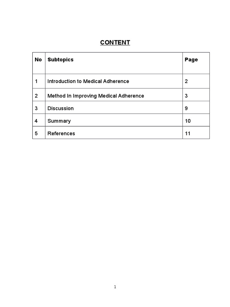 Medical Adherence | Download Free PDF | Adverse Effect | Medicine
