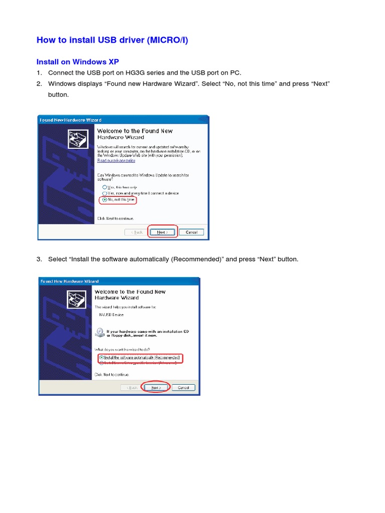 How To Install USB Driver E | PDF | Windows 7 | Microsoft Windows