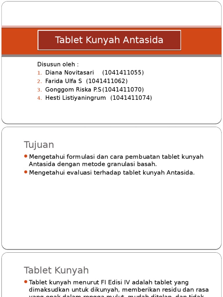 1.tablet Kunyah Antasida | PDF