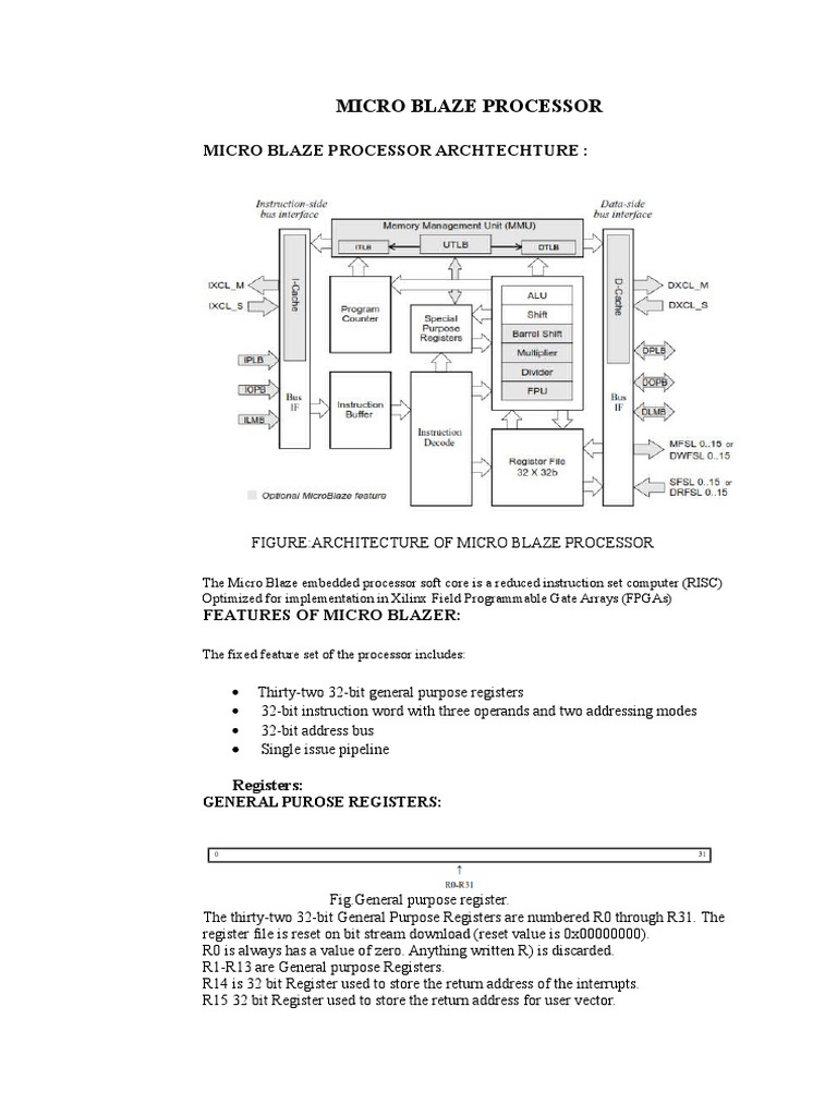 Micro Blaze Processor Archtechture | PDF | Cpu Cache | Instruction Set