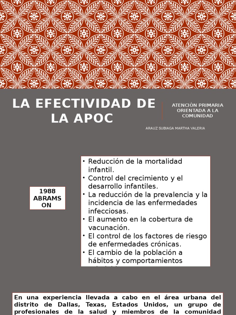 La Efectividad de La Apoc | PDF | Planificación | Aprendizaje